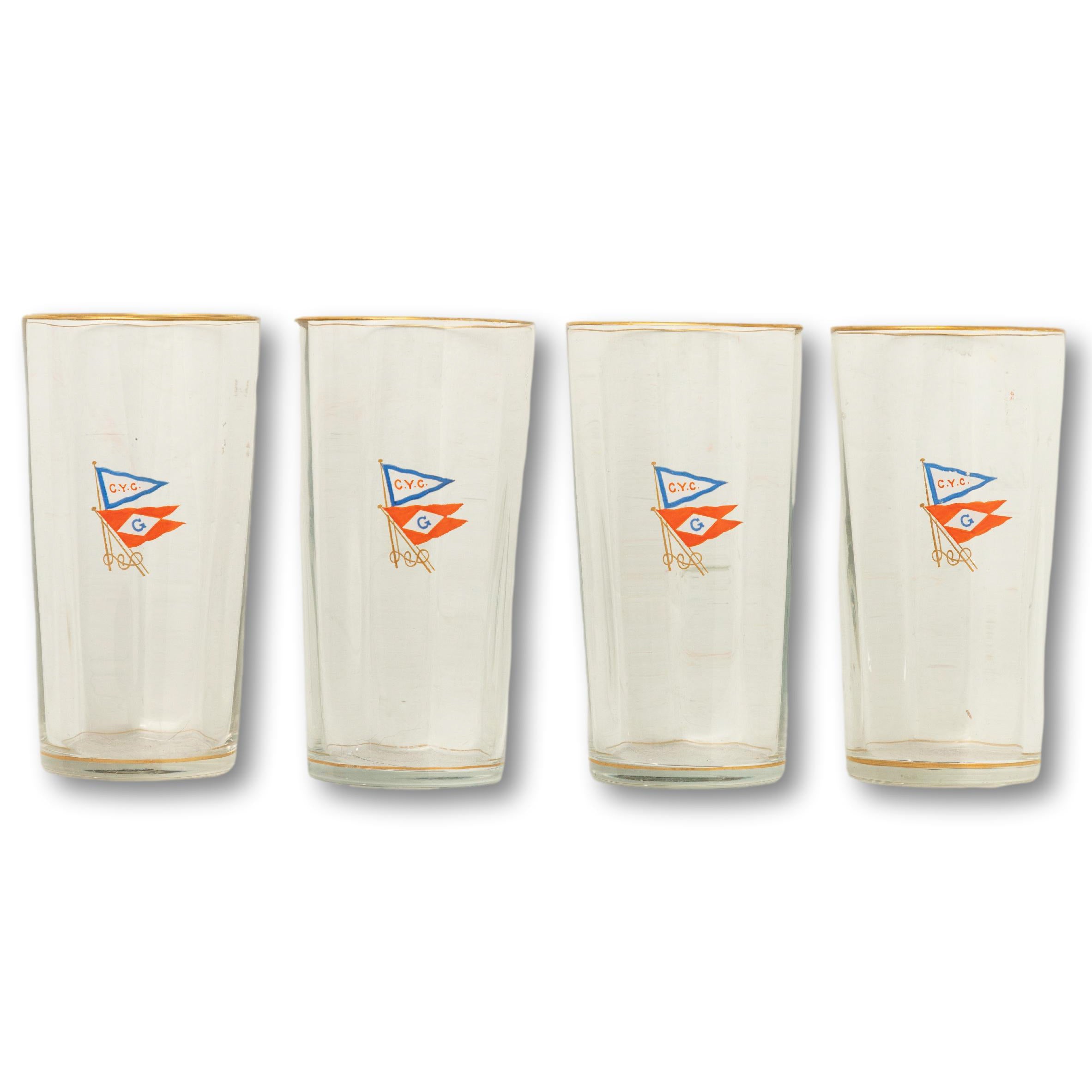 Crossed Burgee Bar Glasses, Set of 4 – Seacraft Vintage