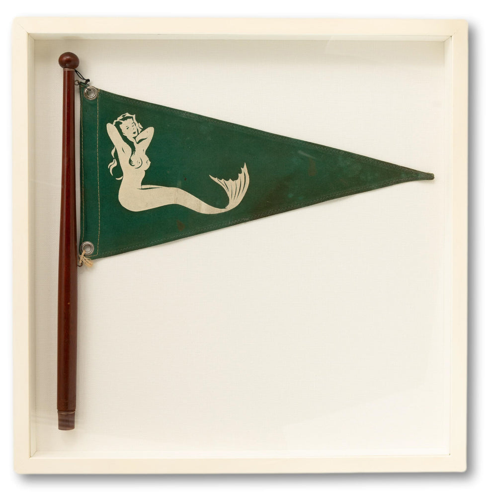 Mermaid Flag in Shadow Box – Seacraft Vintage